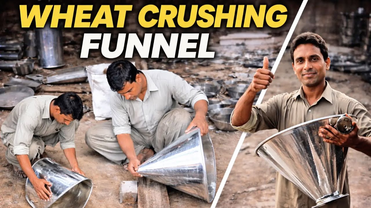 Handmade Wheat Crushing Funnel | Traditional Flour Making Tool - YouTube