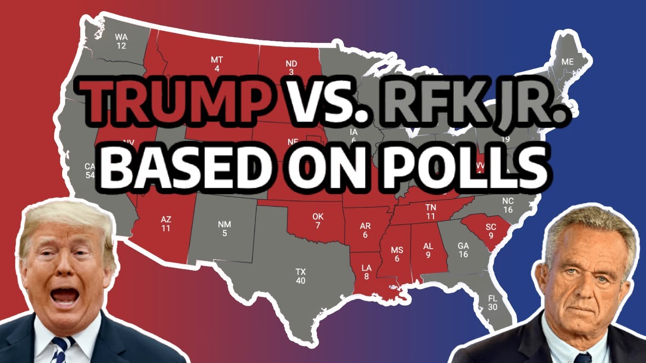 TRUMP VS.RFK JR. BASED ON NEWEST POLLS | UPDATED ELECTION PROJECTION ...