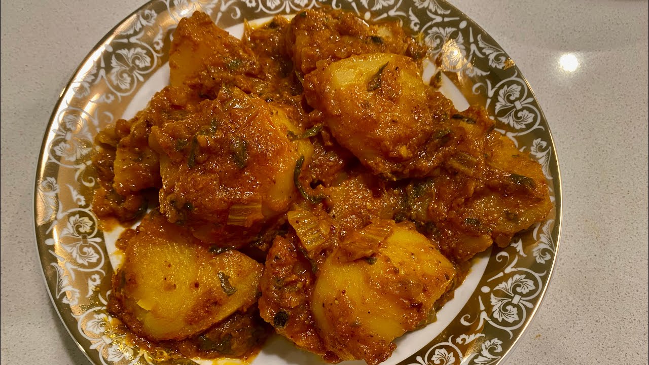 Bhuna Aaloo masala recipe-potato gravy recipe- dry potato subzi- besan ...