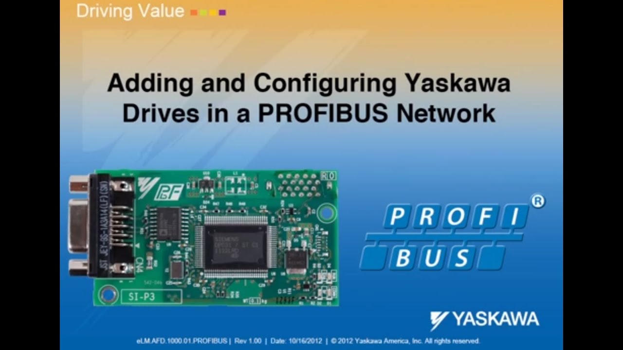 Adding and Configuring Yaskawa Drives in a PROFIBUS Network - YouTube