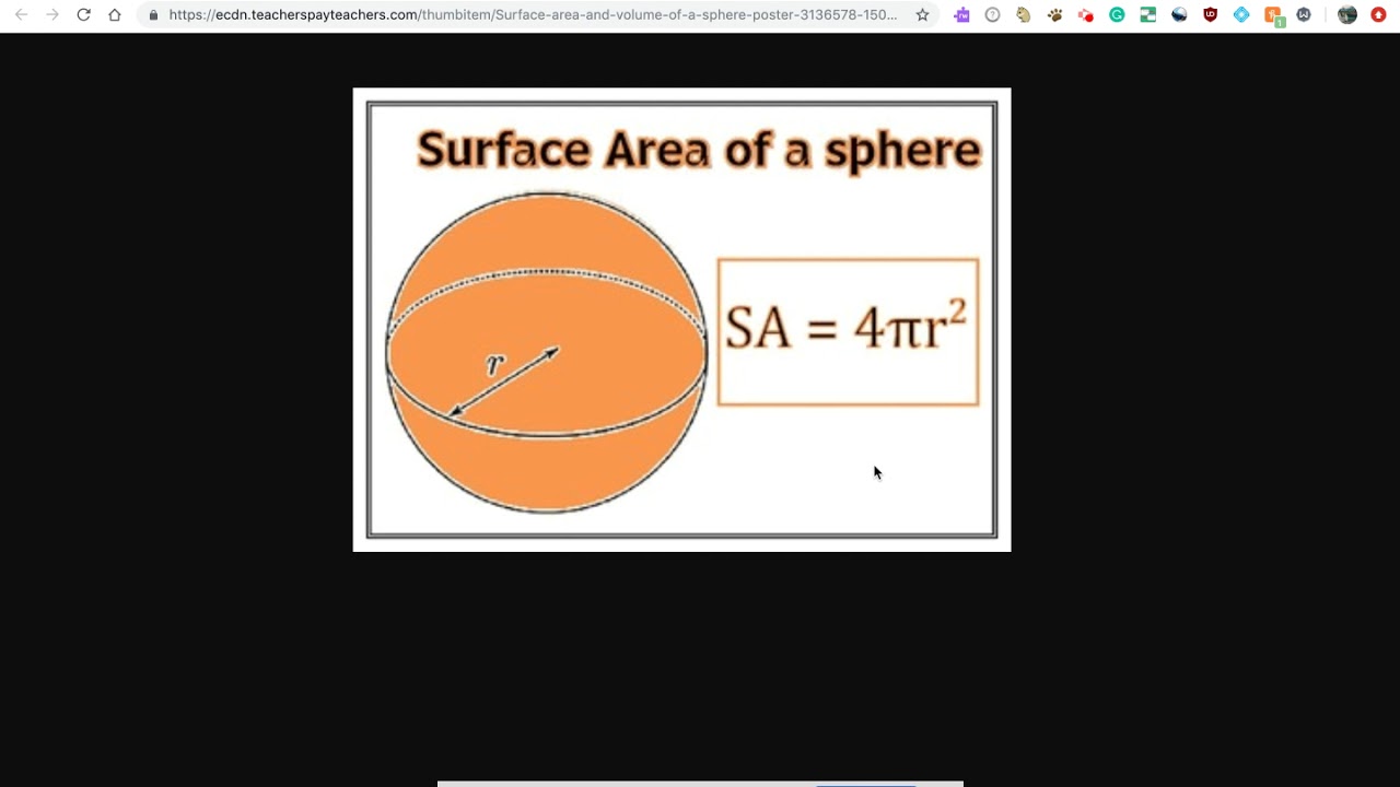 Surface Area of a Sphere: Using Python - YouTube