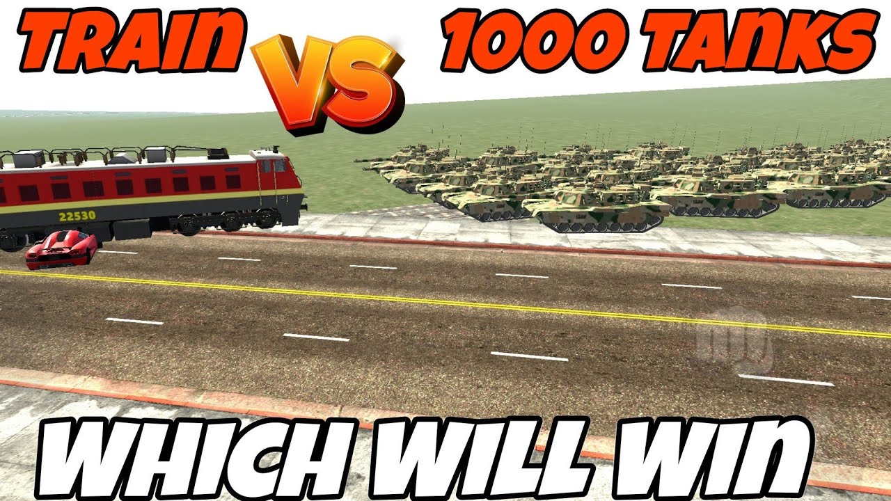 Train Vs 1000 Army Tanks in Indian Bike Driving 3D | Which will win ...