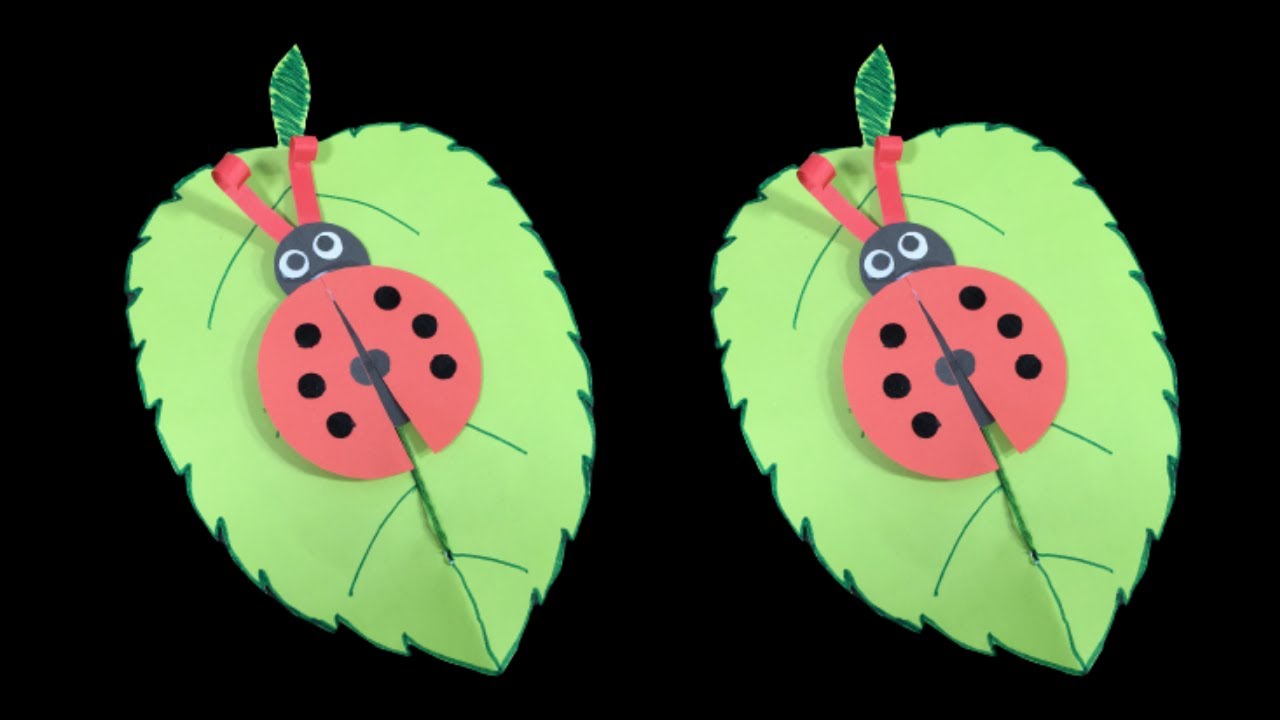 Cute moving ladybug made by paper - Ladybug craft with paper - paper ...