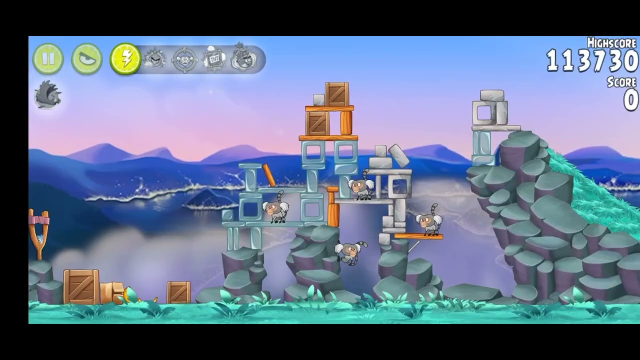 An Angry Birds Rio speed run (Playgrounds - Power-Ups) - YouTube