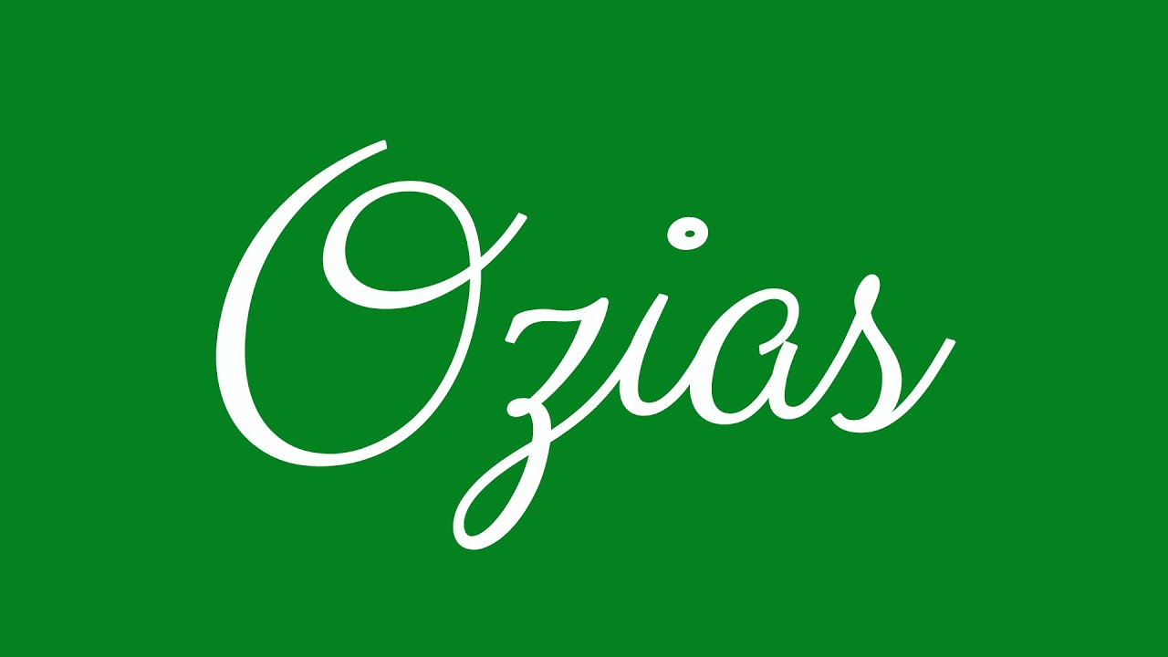 Learn how to Sign the Name Ozias Stylishly in Cursive Writing - YouTube
