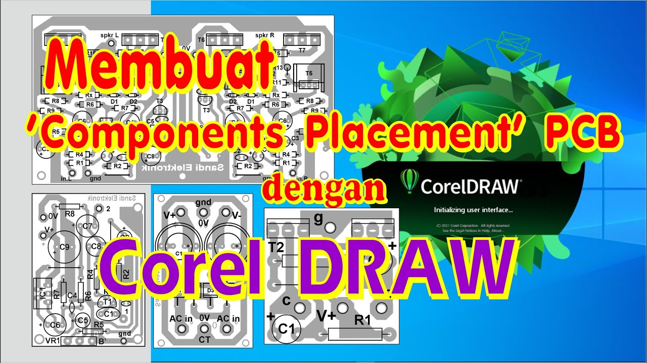 Membuat Layout PCB Dengan Corel Draw, Part-2 | Membuat Components-Placements - YouTube