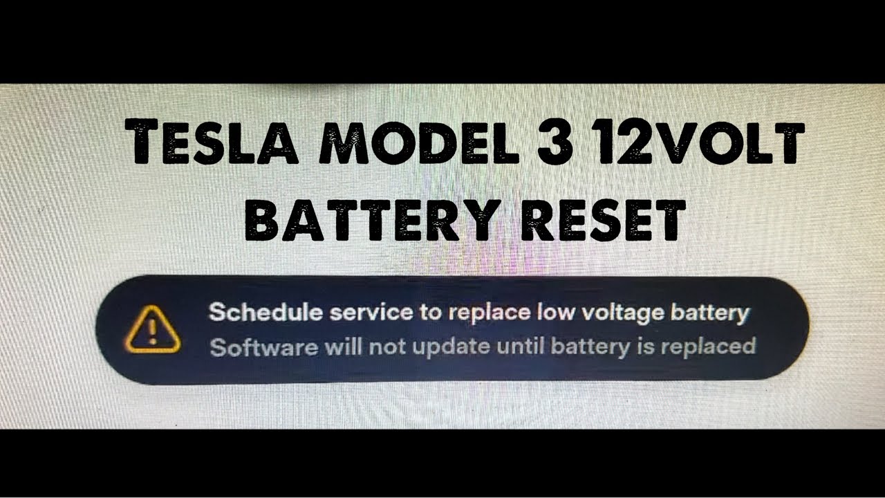 Tesla model 3 low voltage battery reset procedure - YouTube