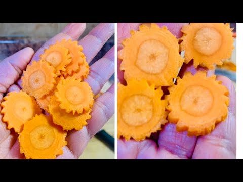 Easy carrots carving _The art in vegetables _How to carving carrots 🥕 ...