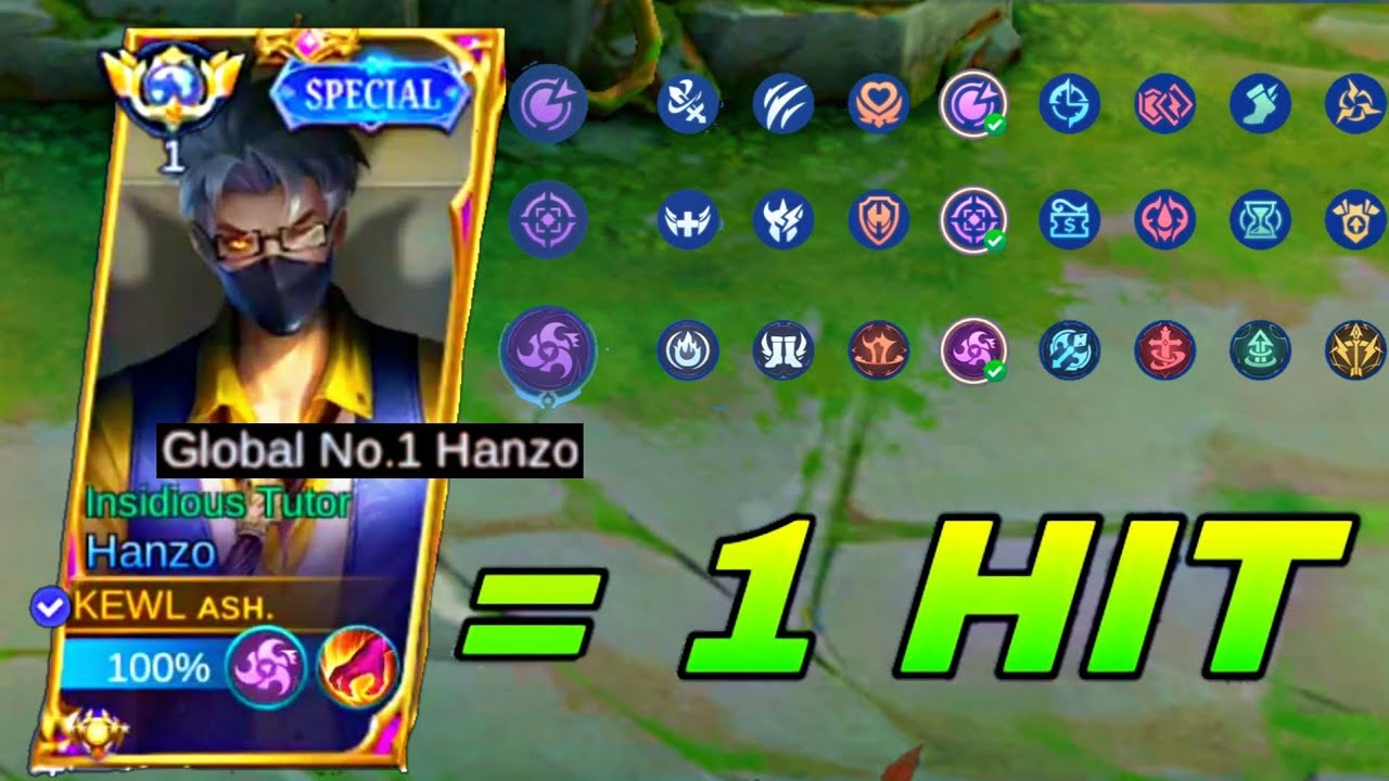 100% ONESHOT!!😱 BEST BUILD SETUP HANZO NEW UPDATE (hanzo best build ...
