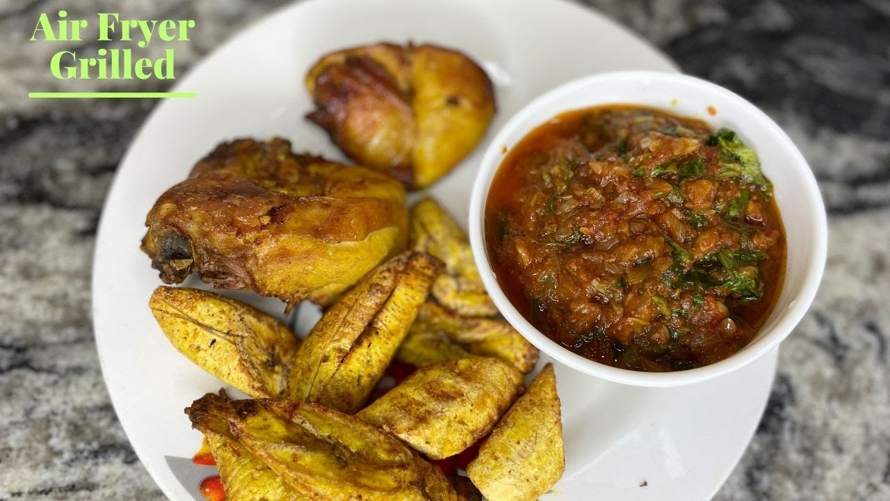 Air Fried Chicken And Sweet Plantains / How To Cook Plantains Easy Fix ...