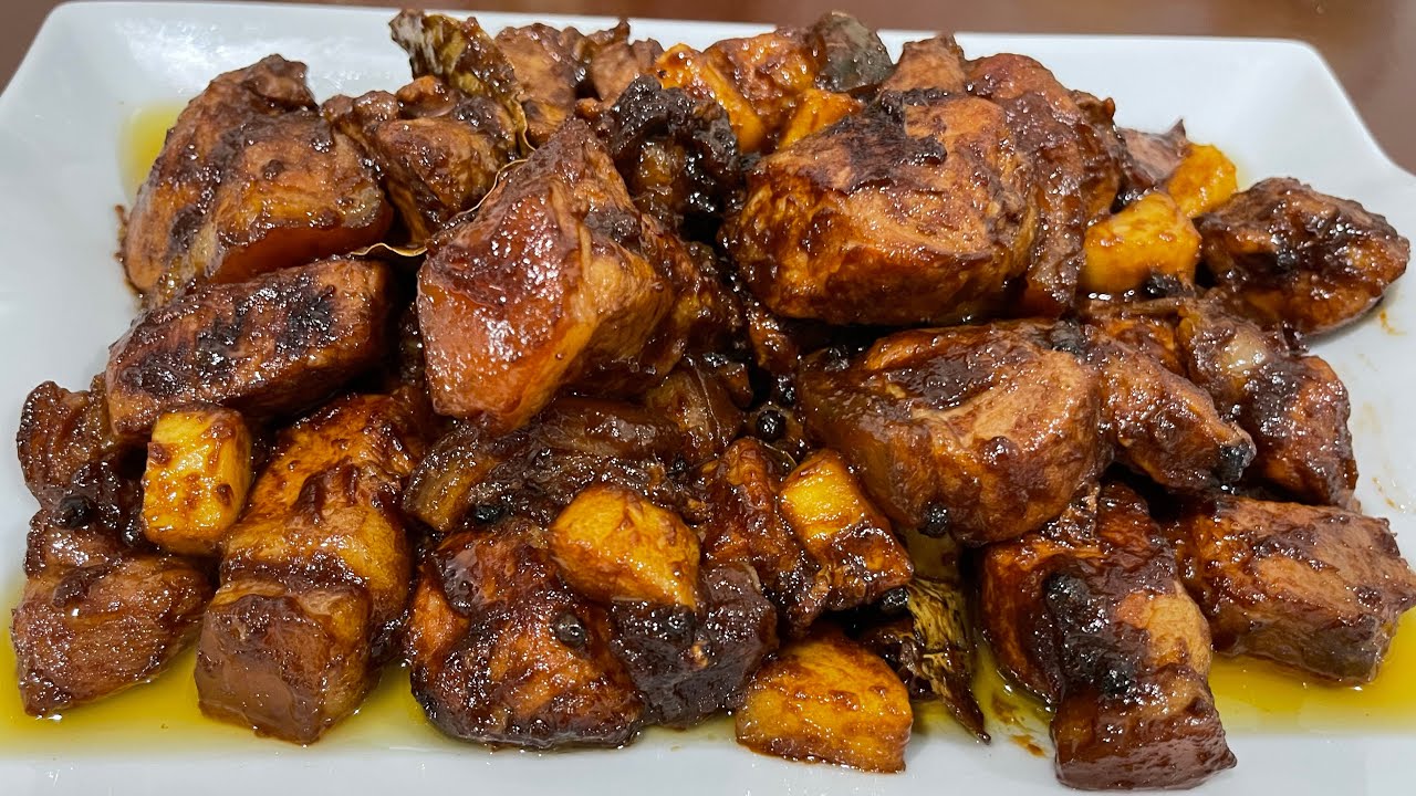 Pork Adobo With Apple Recipe - YouTube