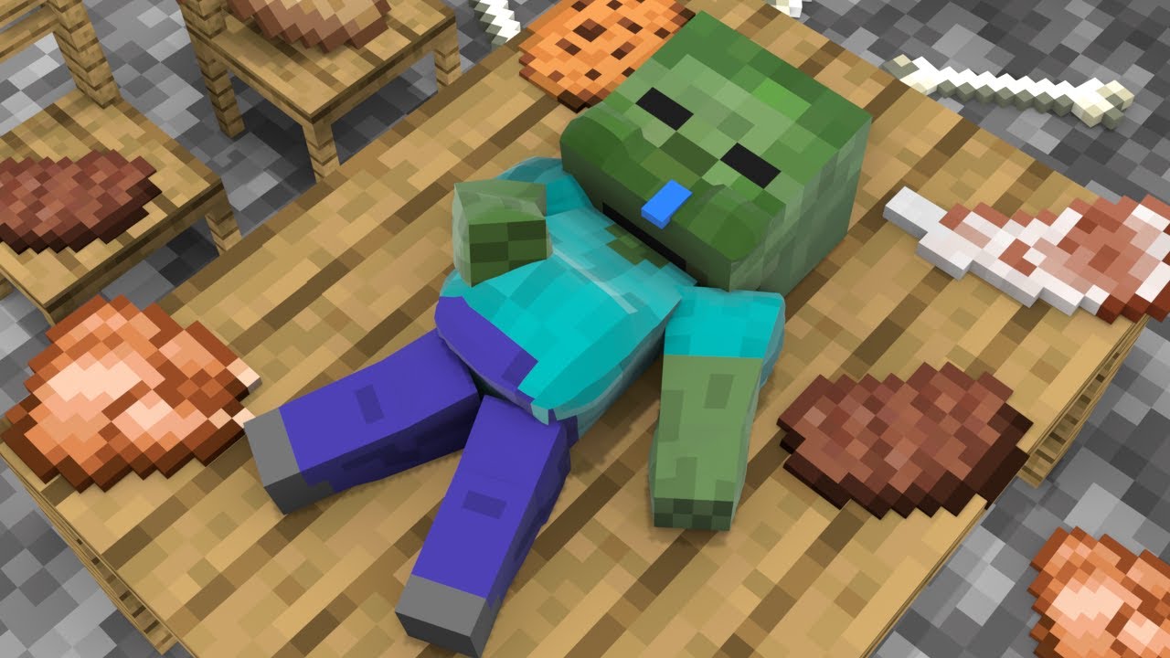 Gluttonous Baby Zombie - Life Story - Minecraft Animation - YouTube