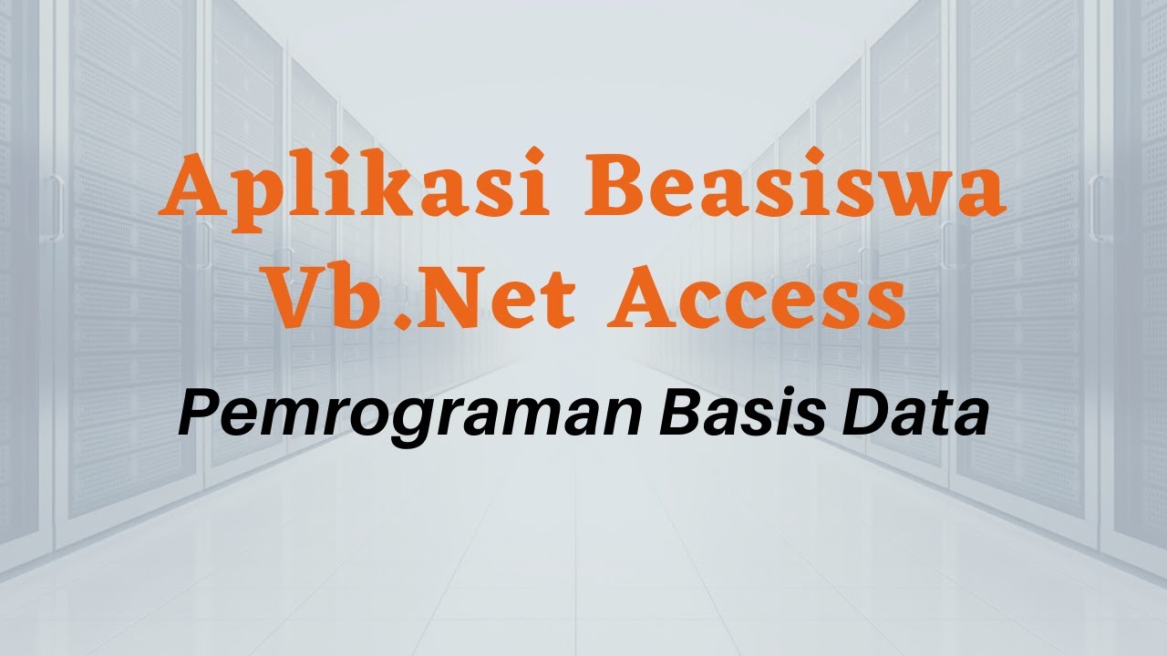 Aplikasi Beasiswa Visual Basic .Net Access - YouTube