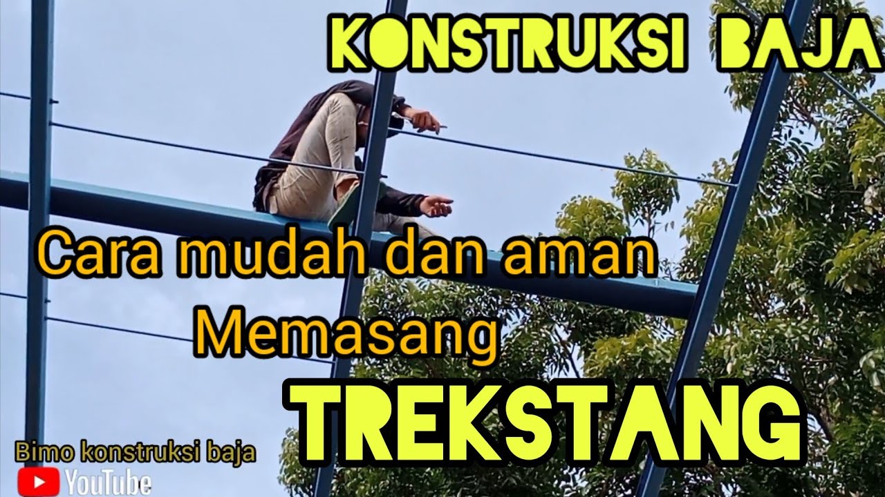 cara mudah pasang trekstang /sakroot konstruksi baja - YouTube