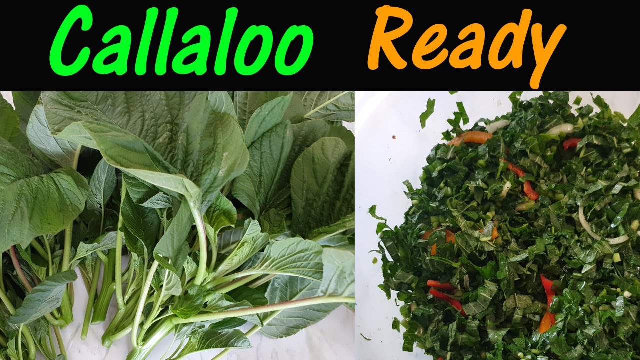 Harvesting and preparing callaloo/amaranth from my kitchen garden - YouTube