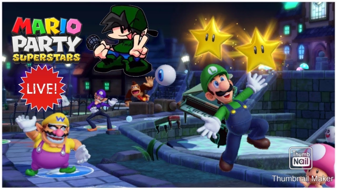 Late Night Mario Party Superstars Live Stream Playing with Viewers ...