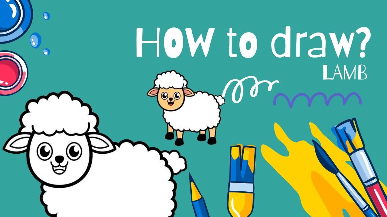 How to draw Lamb 🐑 Simple tutorial step-by-step! - YouTube