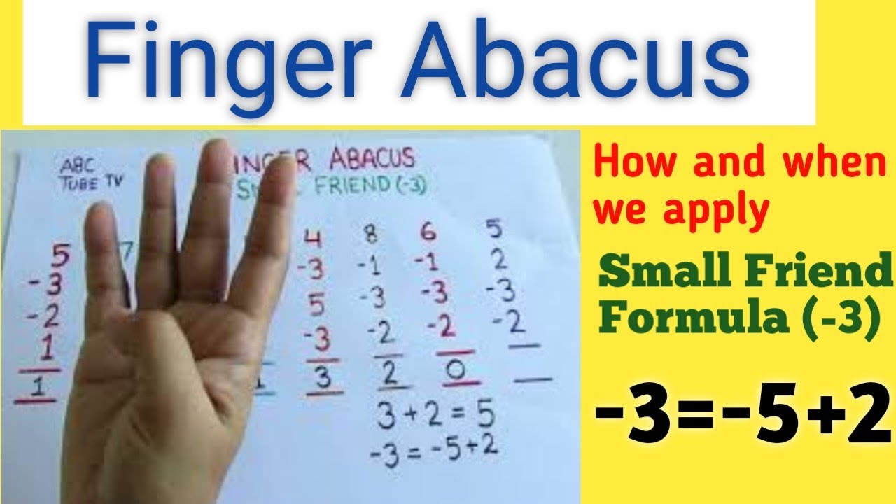 FINGER ABACUS - SMALL FRIEND (-3 =-5 + 2) WHEN AND HOW WE HAVE TO APPLY ...