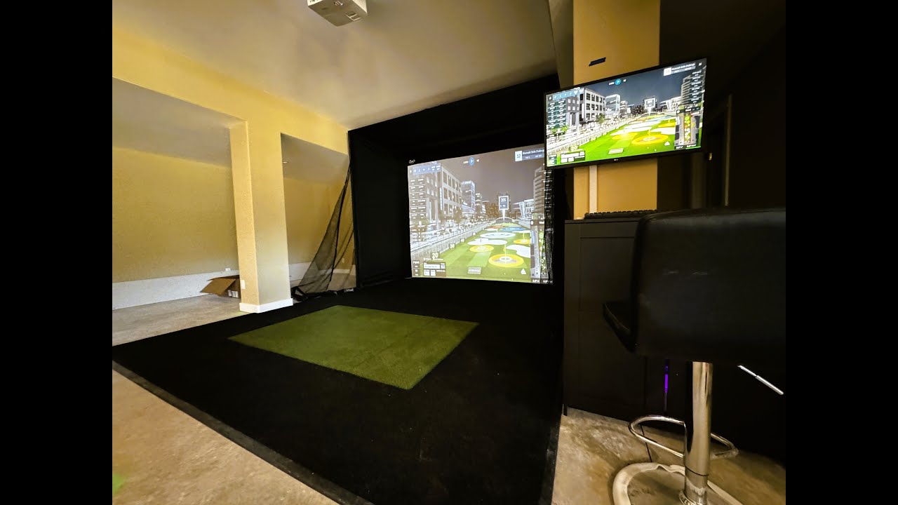 Basement Golf Simulator - YouTube