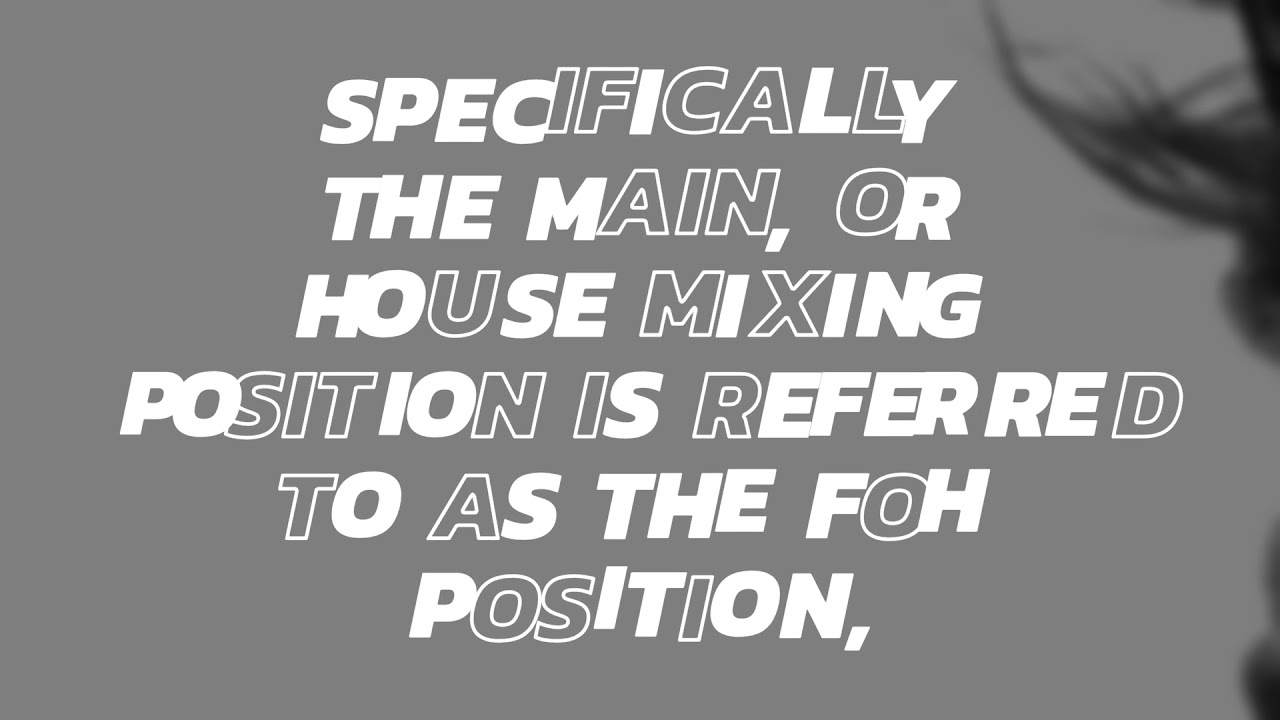 WOTD FOH - Front of House - YouTube