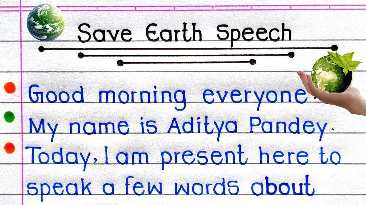 10 Lines Speech On Save Earth | Speech On Save Earth In English | World ...