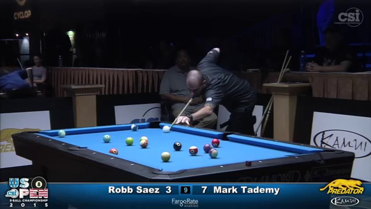 2015 US Open 8-Ball: Robb Saez vs Mark Tademy - YouTube