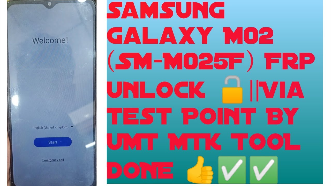 Samsung Galaxy M02 (SM-M025F) Frp unlock 🔓||Via Test Point By UMT MTK ...