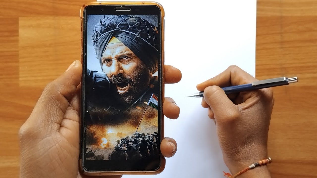 Border 2 movie drawing Sunny Deol, Step by step, Outline drawing 🔥 ...