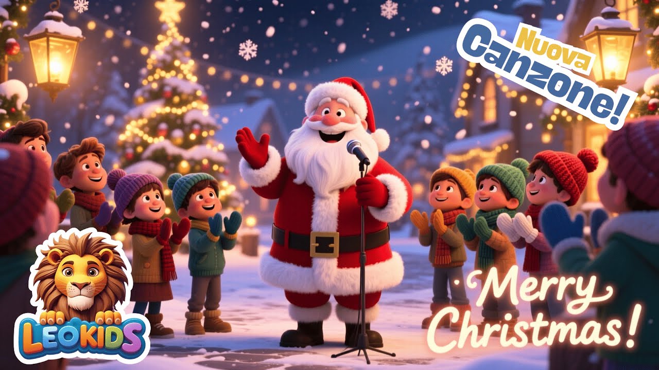 🎄 Babbo Natale canta con i bambini | Canzoni di Natale per bambini 🎶🎅 ...