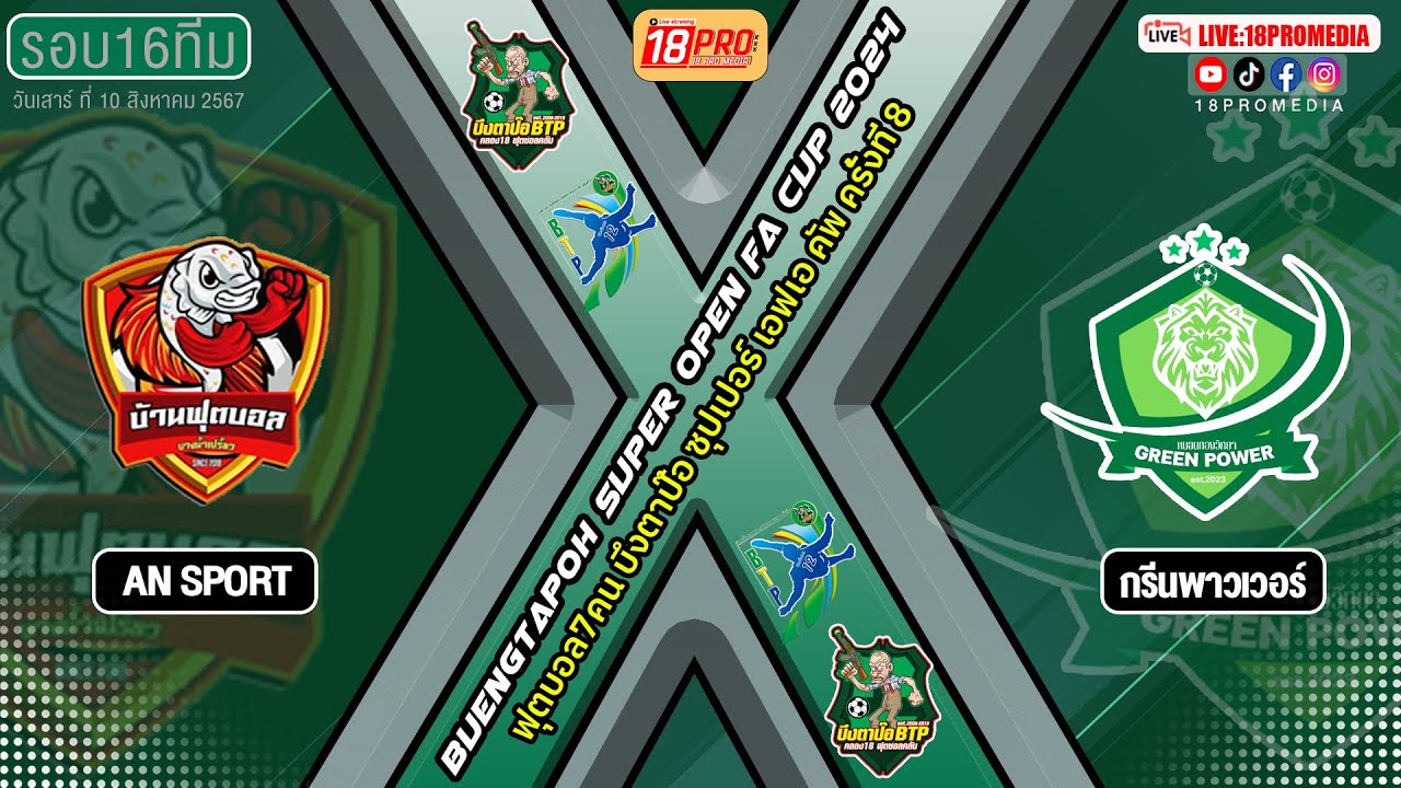 🎥 ถ่ายทอดสดฟุตบอล7คน “บึงตาป๊อSuper open ครั้งที่8”รุ่นประชาชน โอเพ่น ...