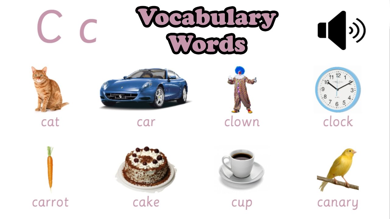 Vocabulary Words For Kids | Words From Letter C | Words That Start with ...