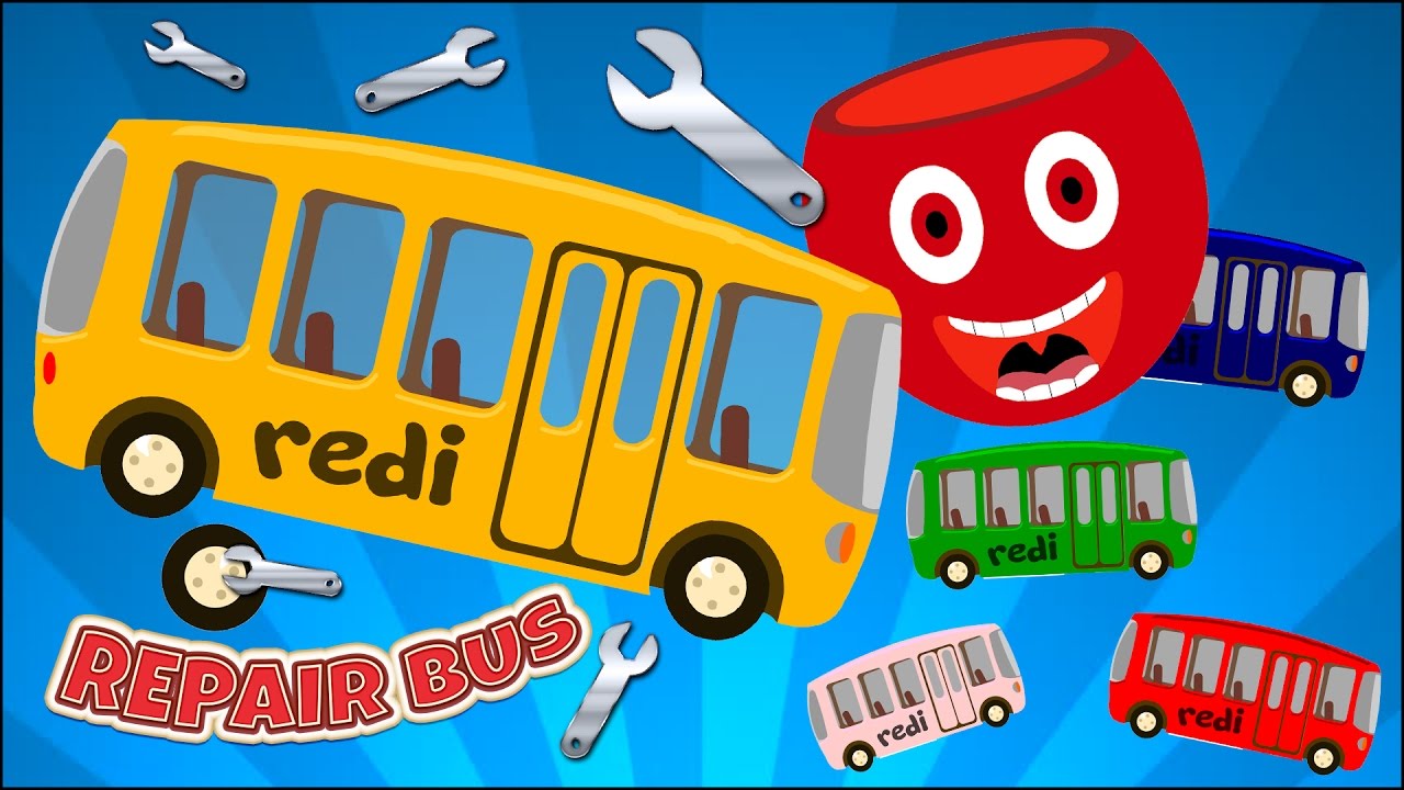 School Bus Funny Animation Cartoon for Kids| Redi EP05 Tv | Baby ...