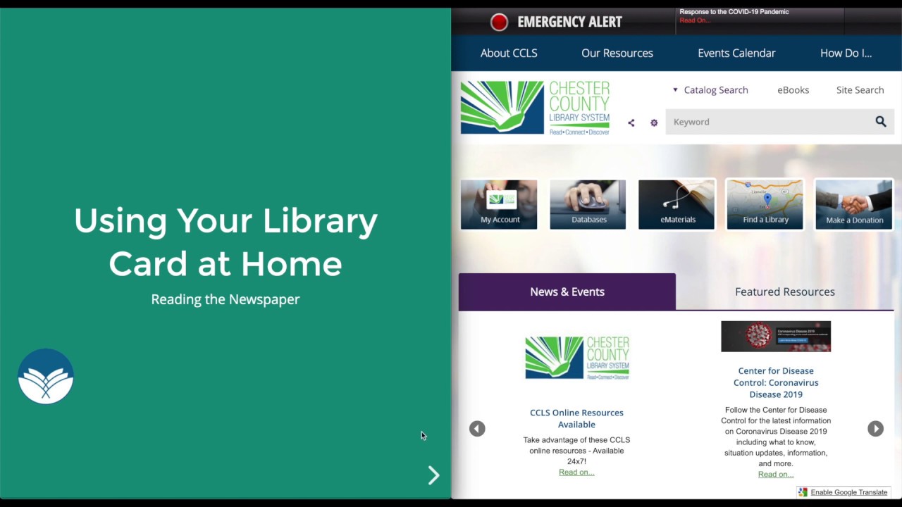 Using Your Library Card at Home: Reading the Newspaper - YouTube