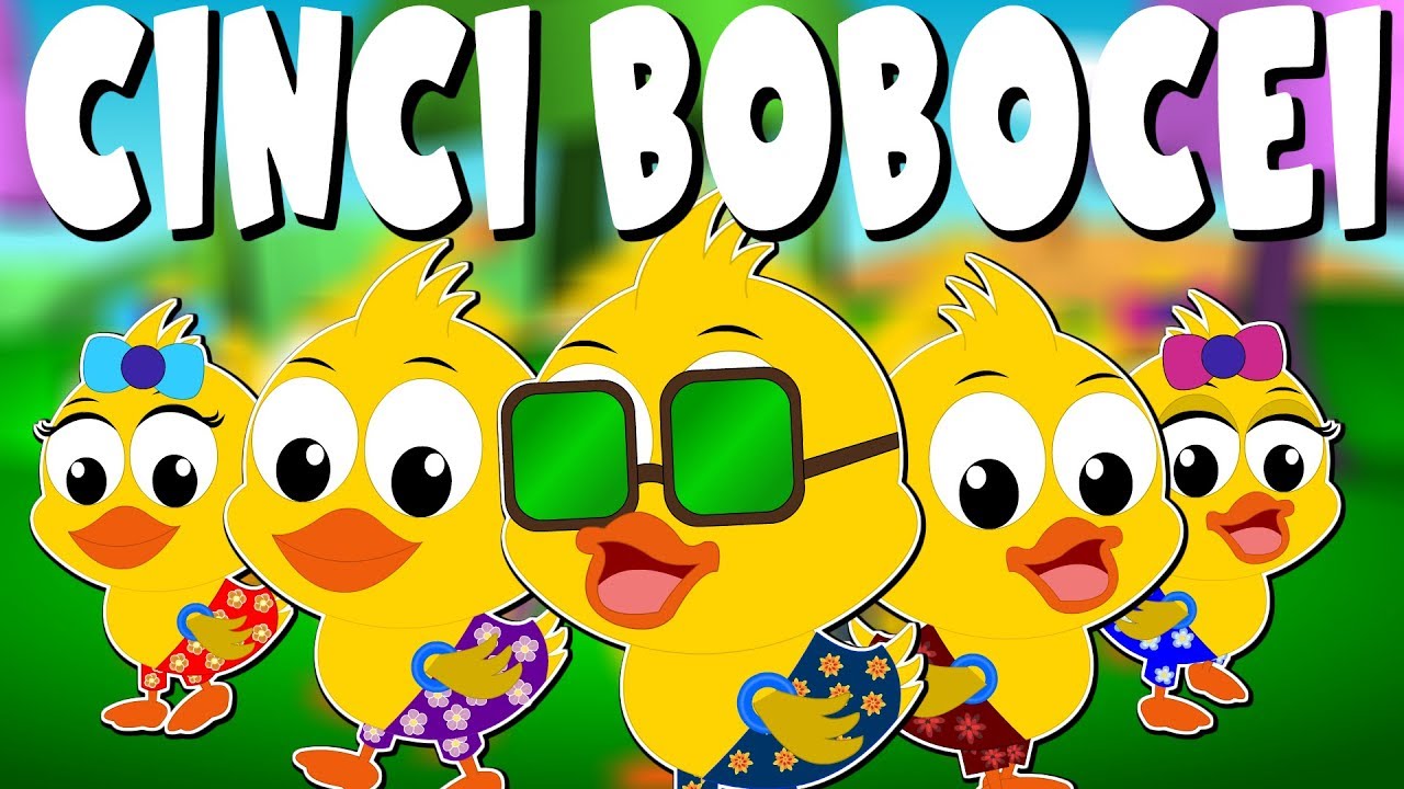 Cinci bobocei | Five Little Ducks Song în română | Cantece pentru copii ...