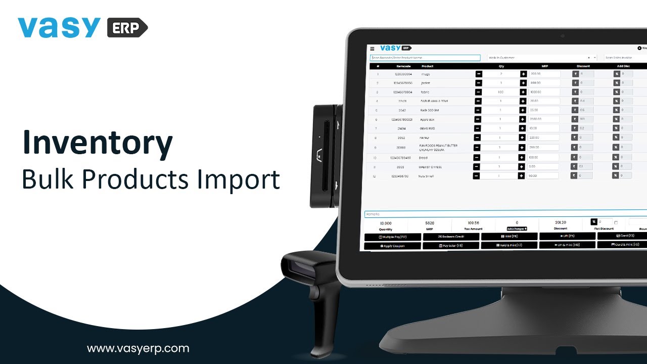 Upload products from excel in your Vasy account - YouTube