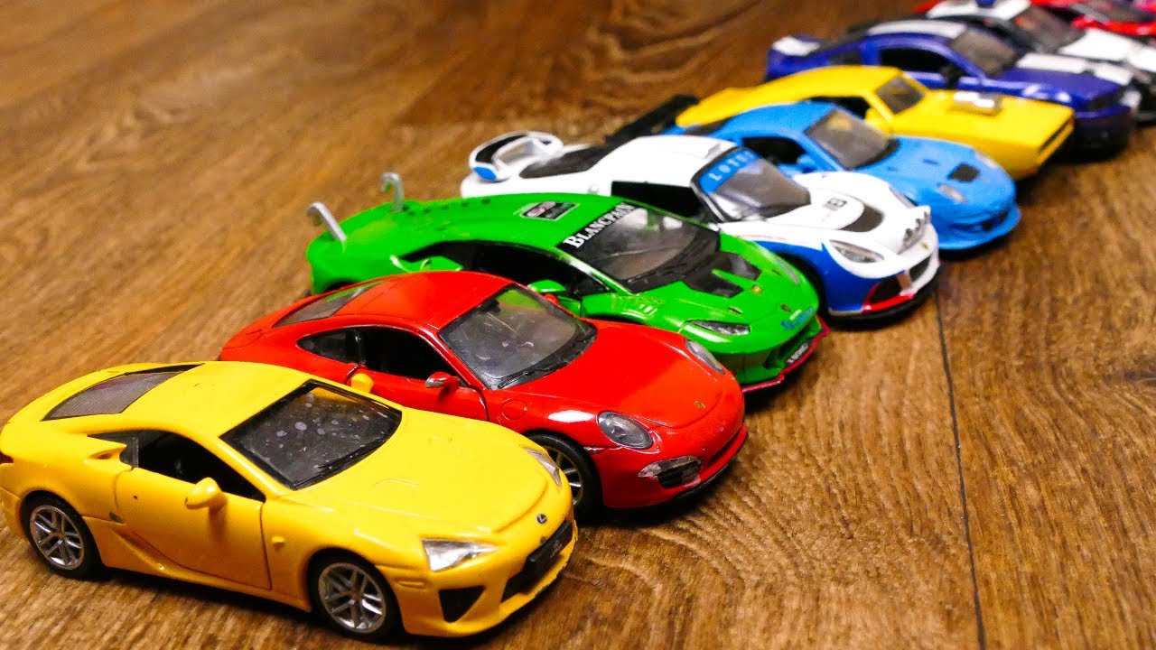 Cars go to my hands Cars Smaller Diecast Model Cars Lined up - YouTube