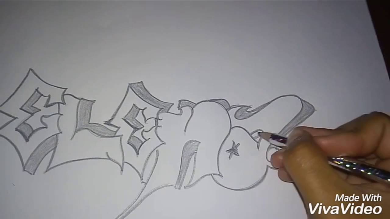 Aprendiendo hacer un grafiti con el nombre de "ELENA" - YouTube