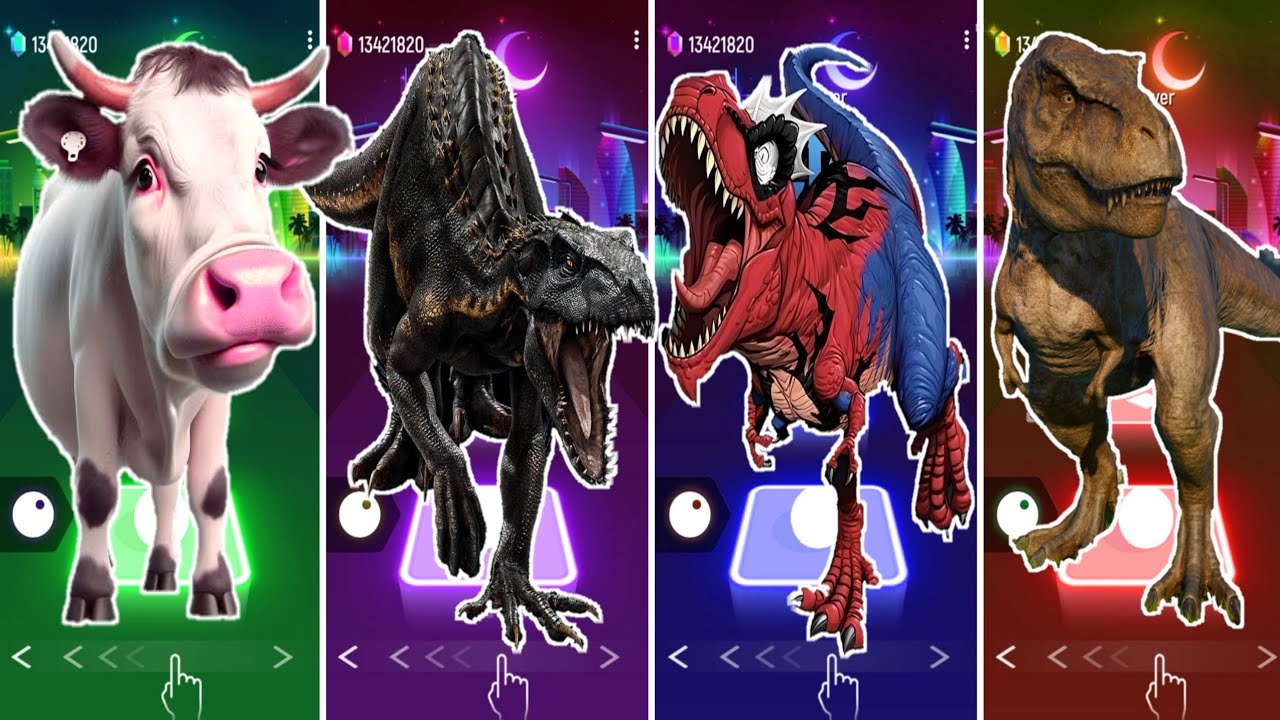 cow 🐄 🆚Jurassic World🦕🆚 T-Rex Spider Man 🆚 TheGood 1 Dinosaur Coffin ...