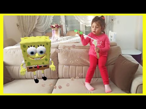 ⚪🔫 Baloncuk tabancası. Köpük tabancası. Baloncuk makinesi. Baloncuk videoları. Sünger bob videosu⚪🔫