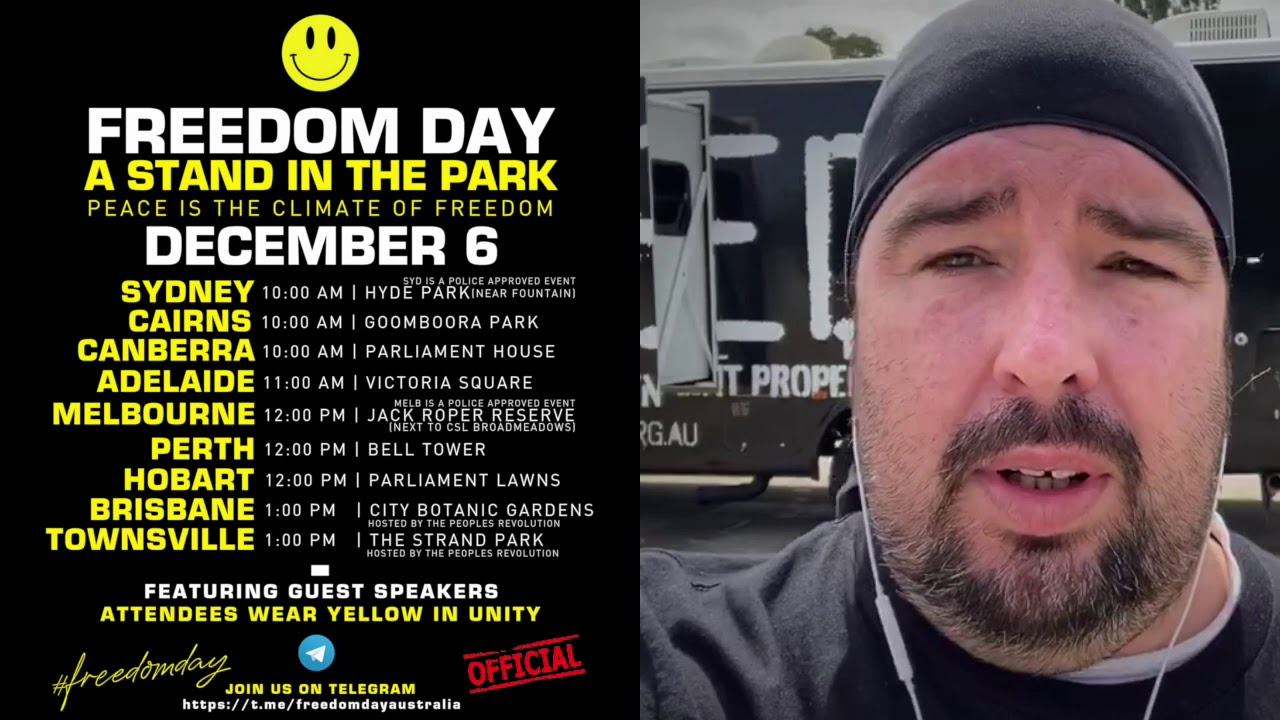 Freedom Day Australia December 6th Rally Protest Sydney Melbourne ...