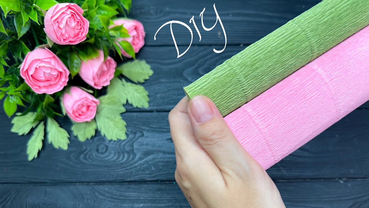How to Make EASY Crepe Paper Flowers Crepe Paper Decoration Idea - YouTube