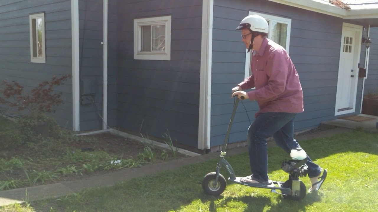 Razor Gas Powered Scooter Conversion - YouTube
