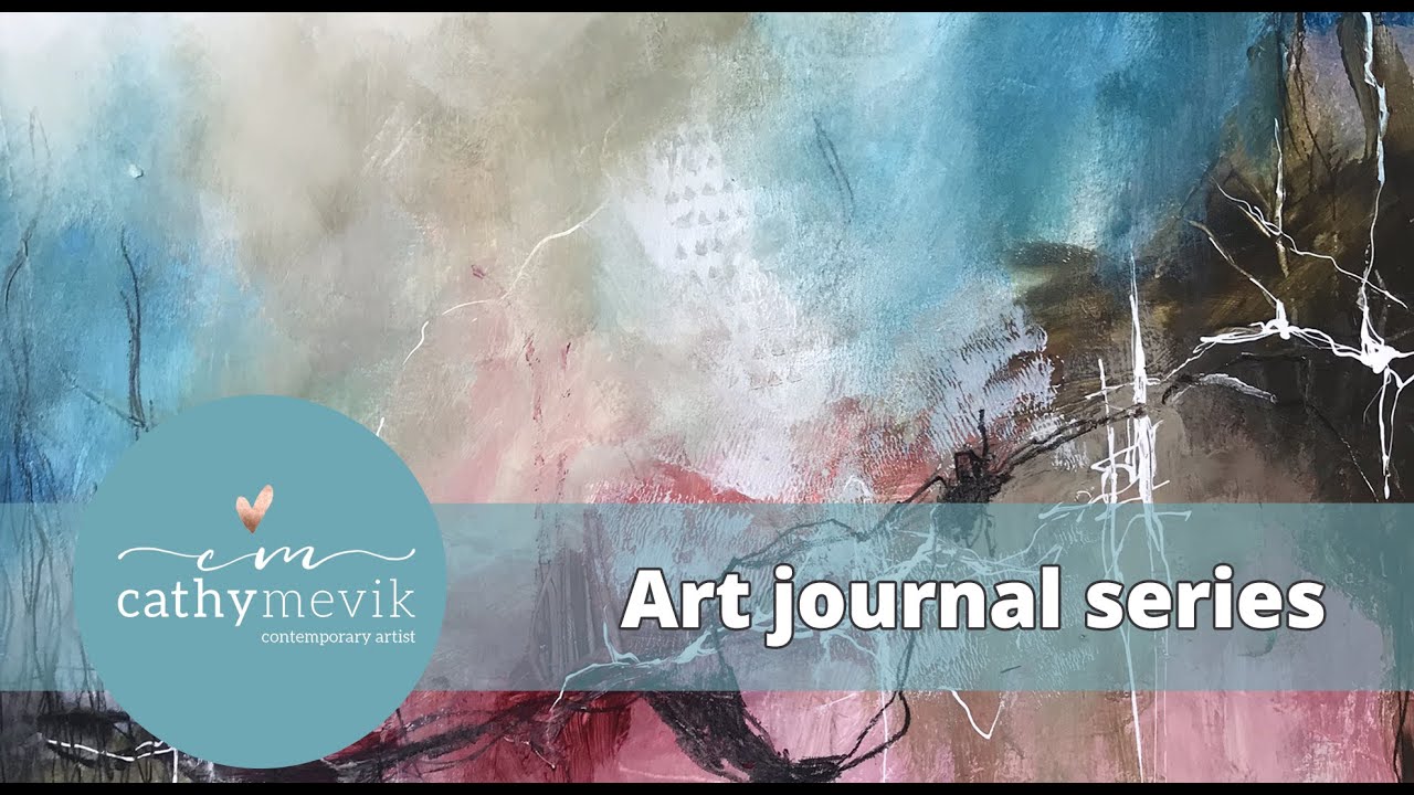 Expressive abstract landscape painting with mark making - YouTube