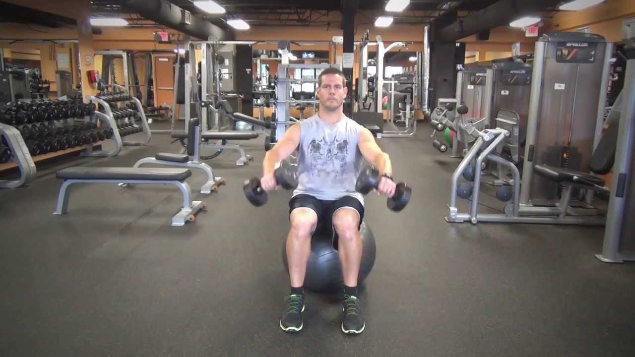 How to: SB Seated Dumbbell Front Raise - YouTube