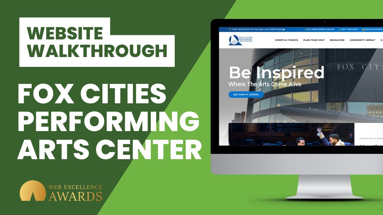 Fox Cities Performing Arts Center Website Walkthrough - YouTube