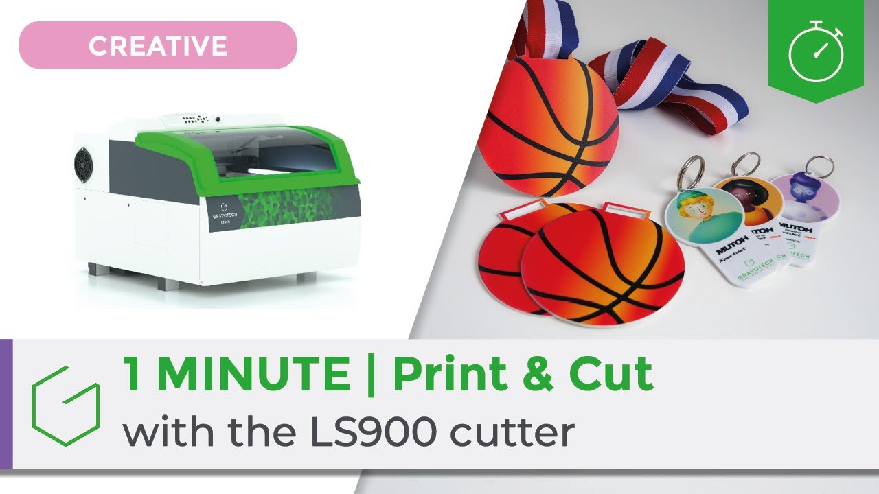 ⏱️ 1 Minute | LS900 laser cutting machine for Print & Cut - YouTube