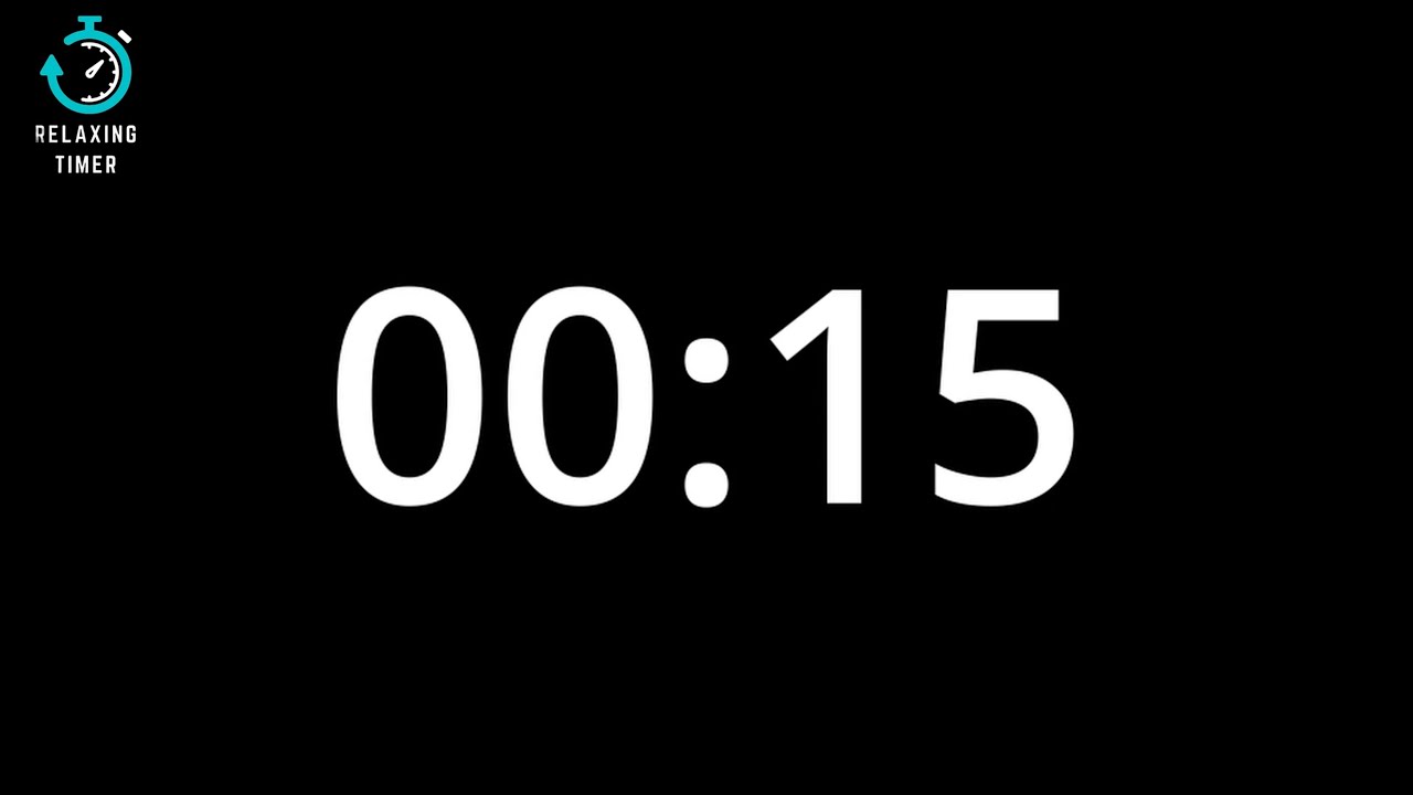 15 SECONDS COUNTDOWN TIMER WITH BUZZER for study, workout, fitness or ...