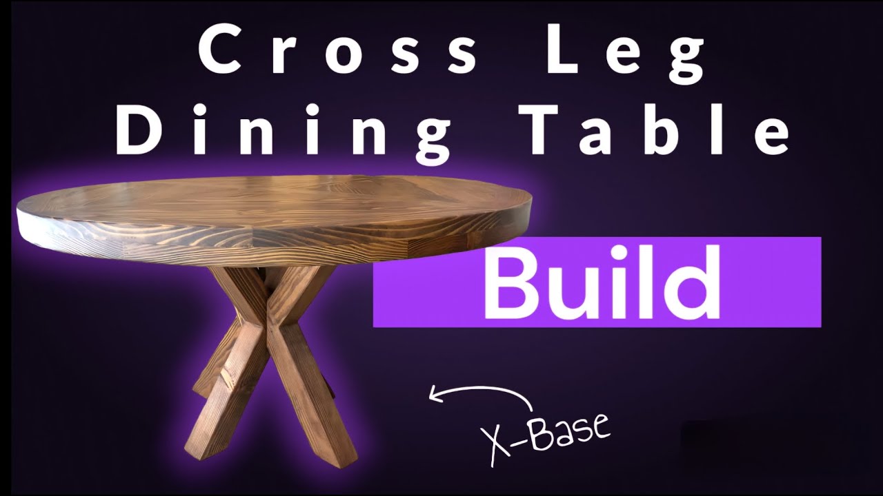 Building a Stunning Cross-Leg Round Dining Table | DIY Time-Lapse - YouTube