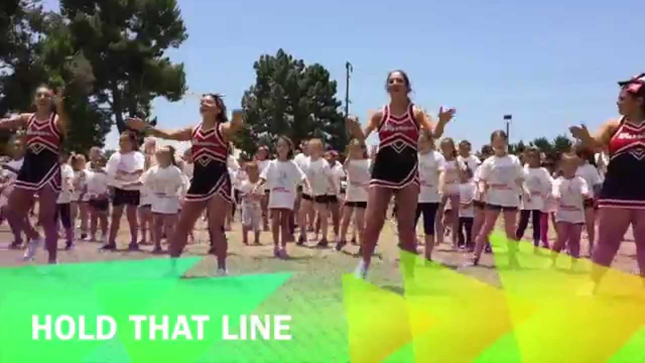 Carpinteria Cheer Camp 2015 - Hold That Line - YouTube
