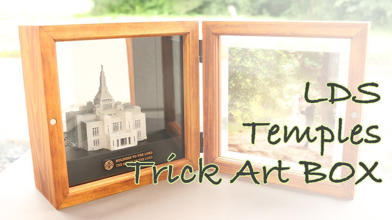 LDS Temples Illumination Trick Art BOX with Picture frame 【Handcrafted ...
